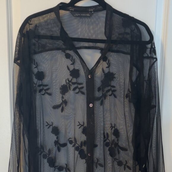 Zara | Tops | Black Zara Cover Up Size Large | Poshmark